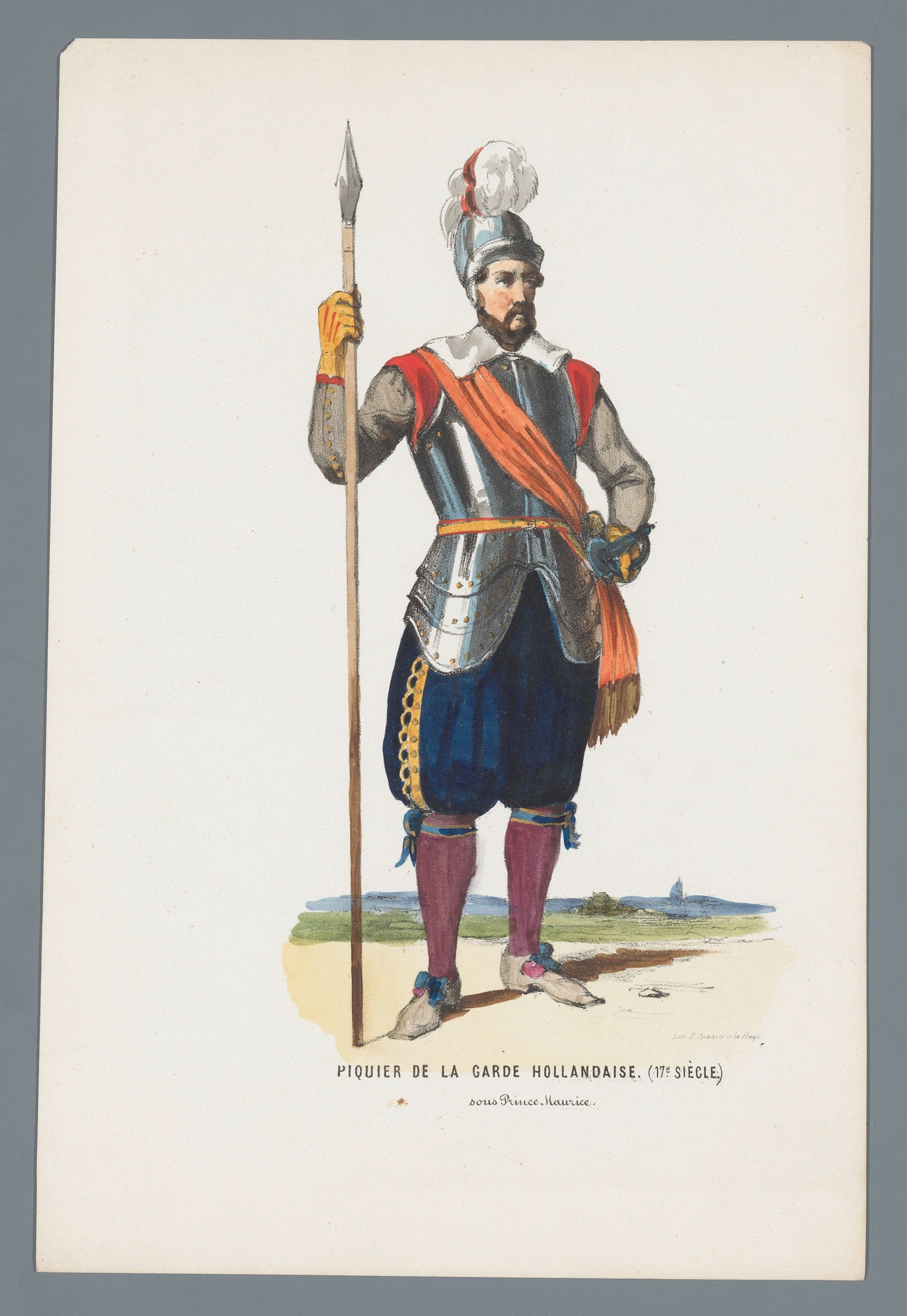 Pikeman of the Dutch Guard. (17th Century.) un | CanvasPrints.com
