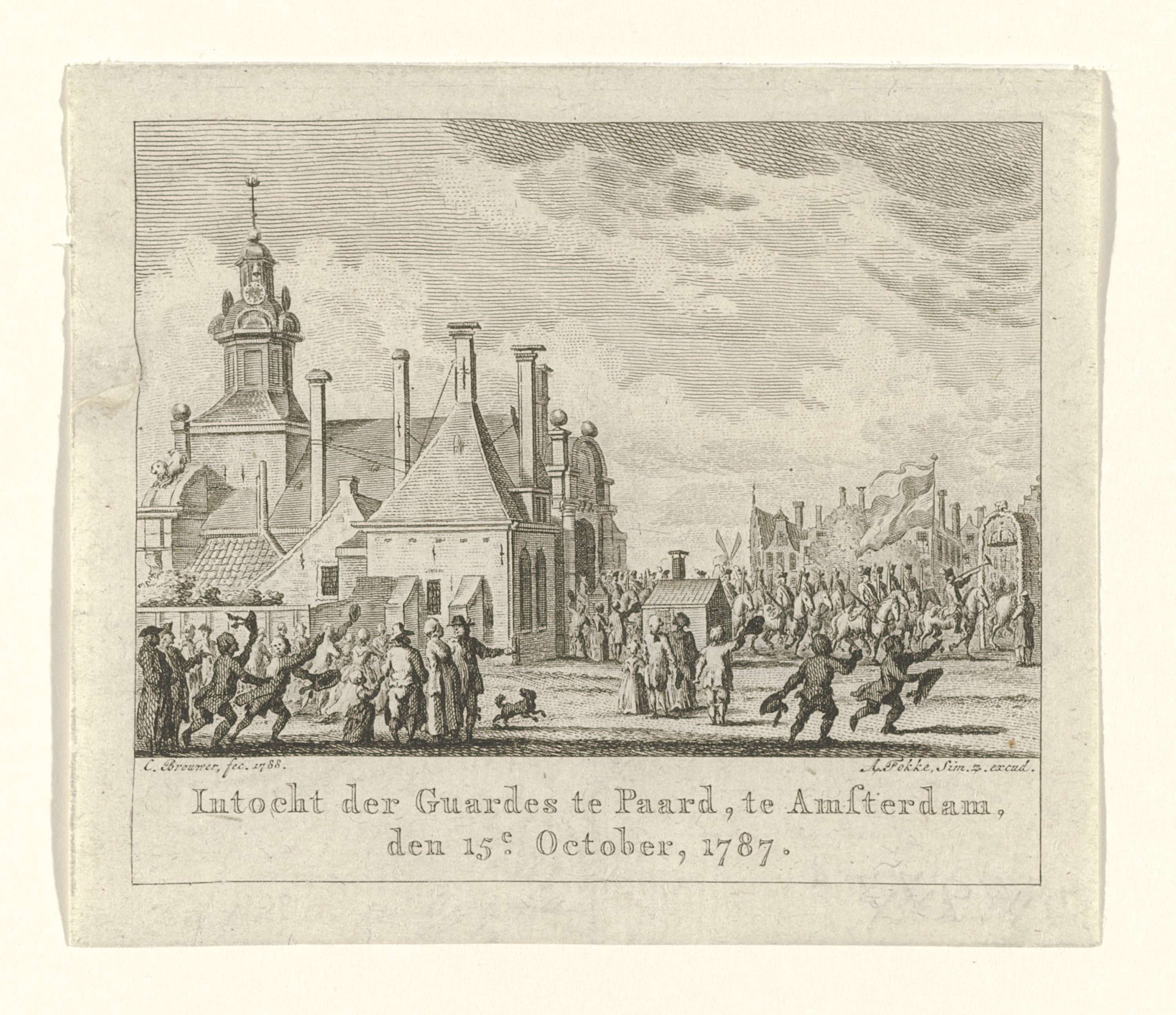 Entry of the Dutch Guards in Amsterdam, 1787, | CanvasPrints.com