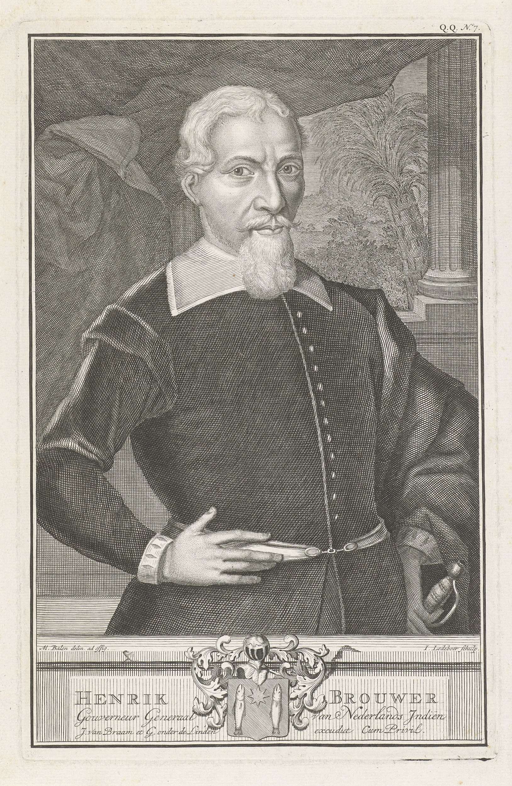 Portrait of Hendrik Brouwer, Isaac Ledeboer, 1 | CanvasPrints.com