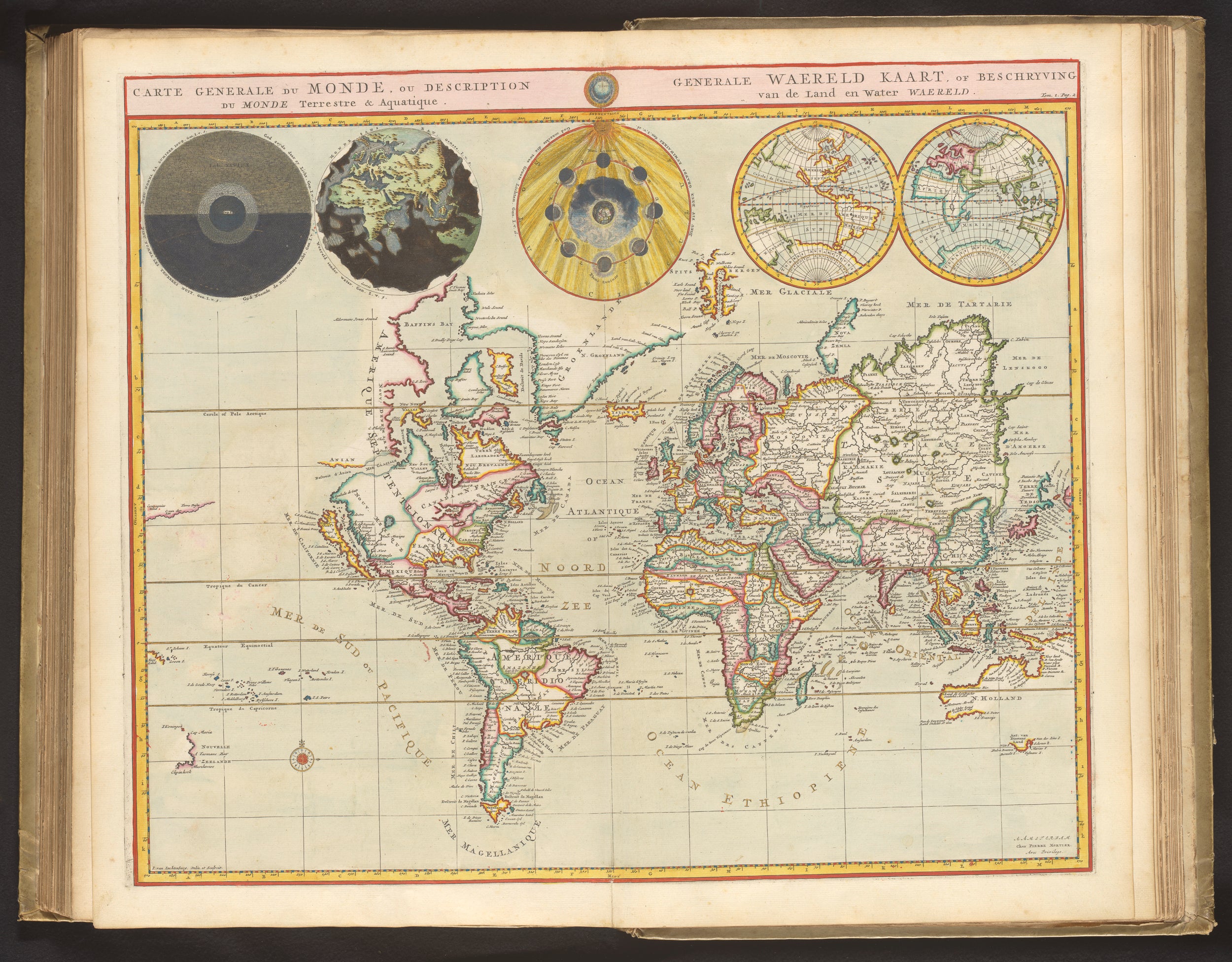 World map, Dirk Janszoon van Santen, 1700 | CanvasPrints.com
