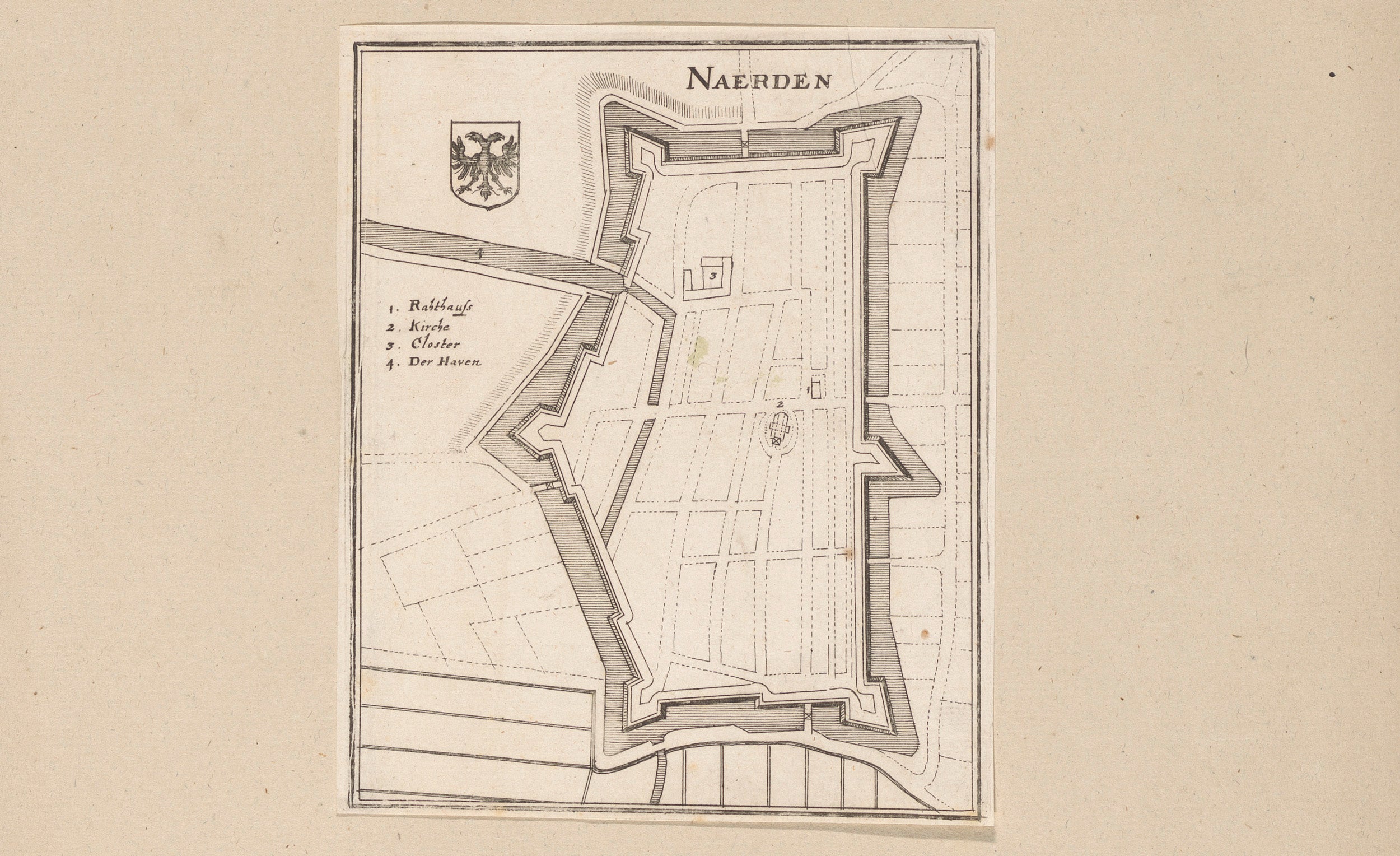 Fortress Map of Naarden, Caspar Merian, 1654 - | CanvasPrints.com
