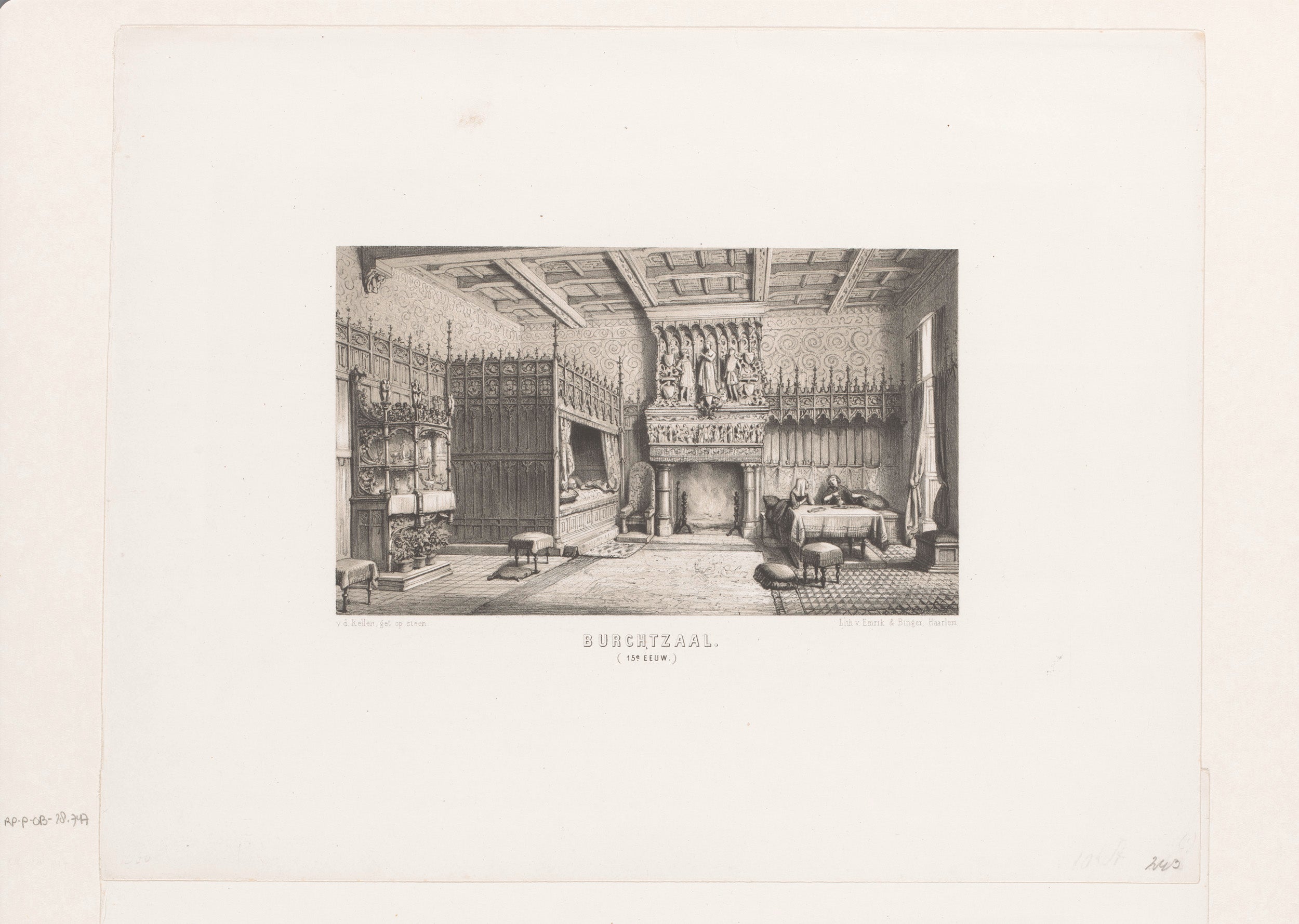 Castle Hall, 15th century, David van der Kelle | CanvasPrints.com