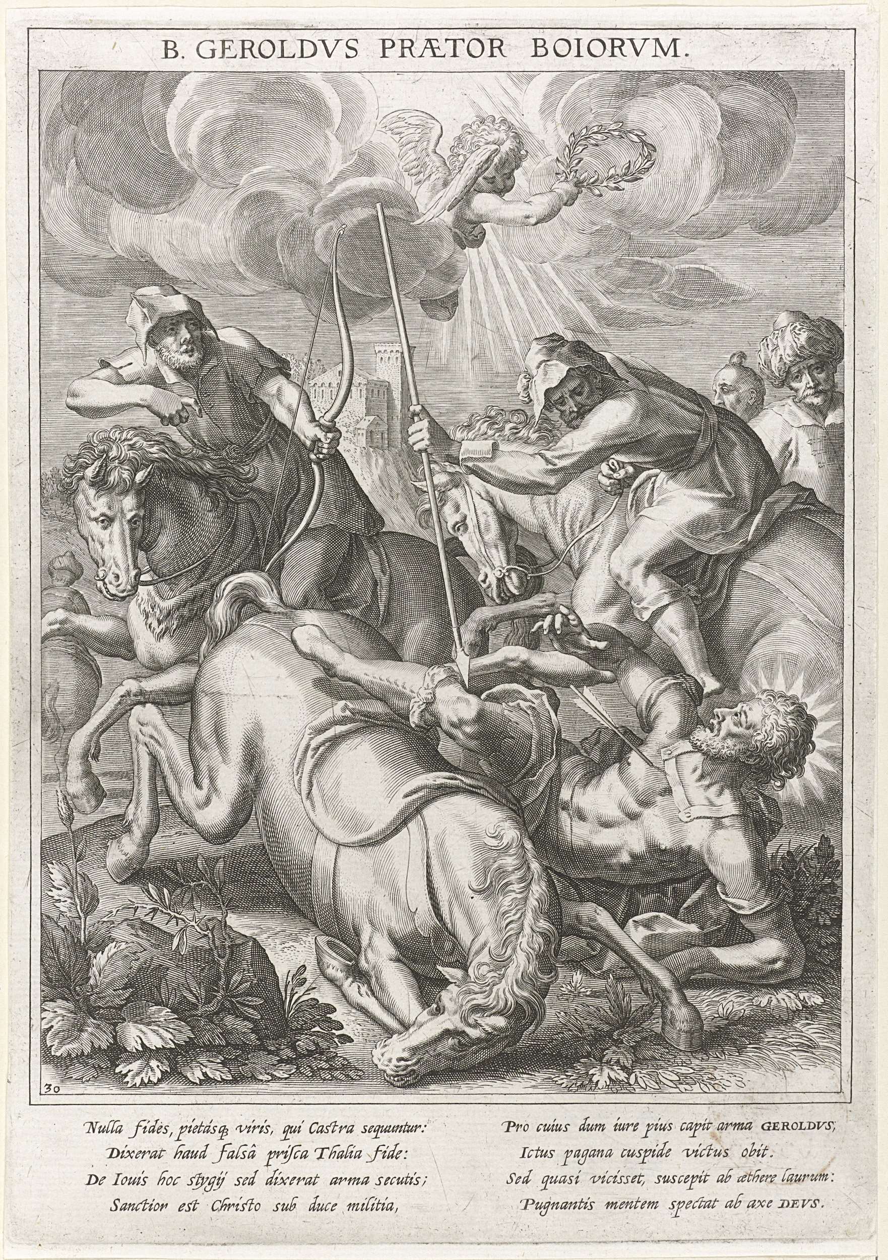 Death of Gerold of Bavaria, Raphaël Sadeler (I | CanvasPrints.com