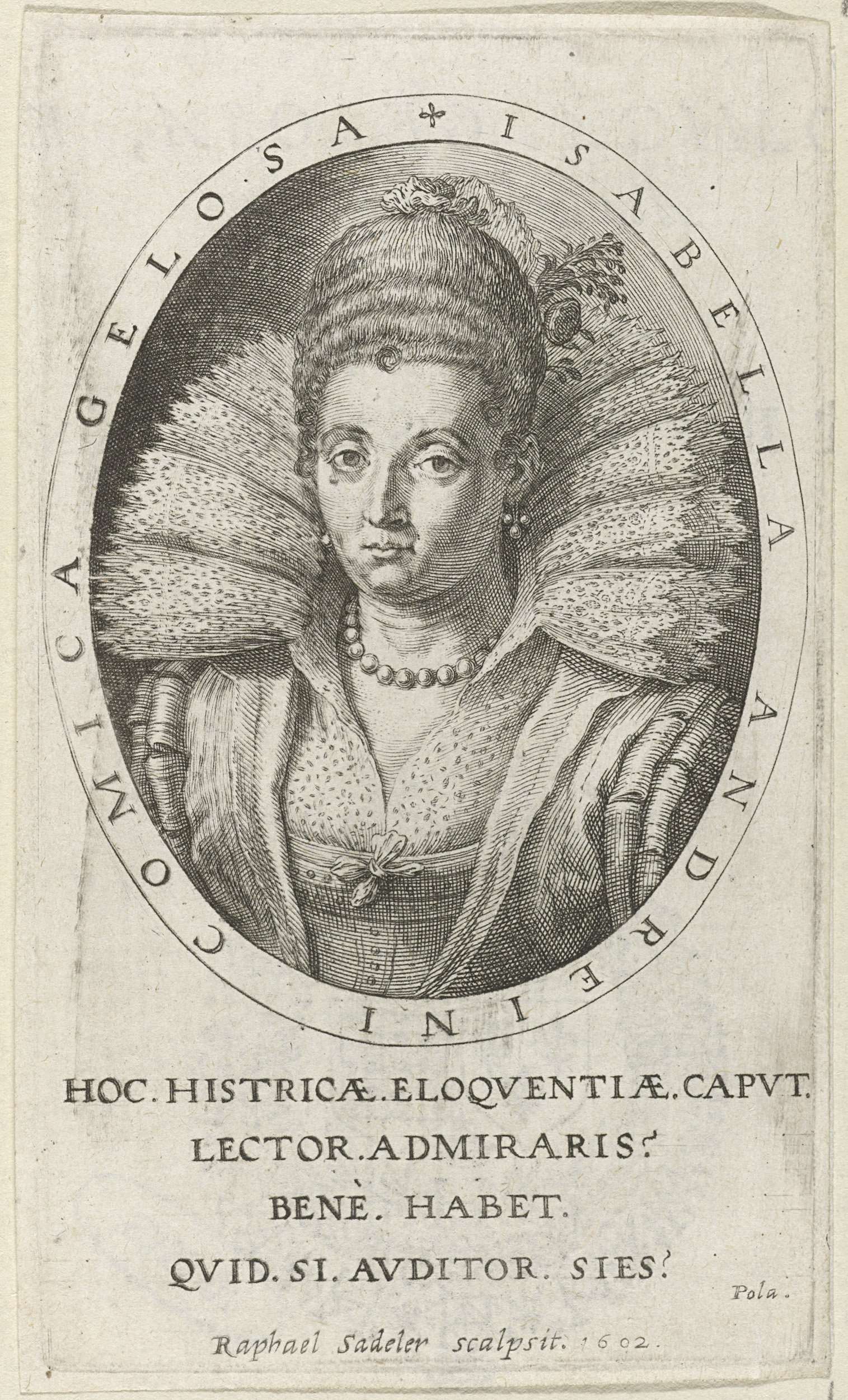 Portrait of Isabella Andreini, Raphaël Sadeler | CanvasPrints.com