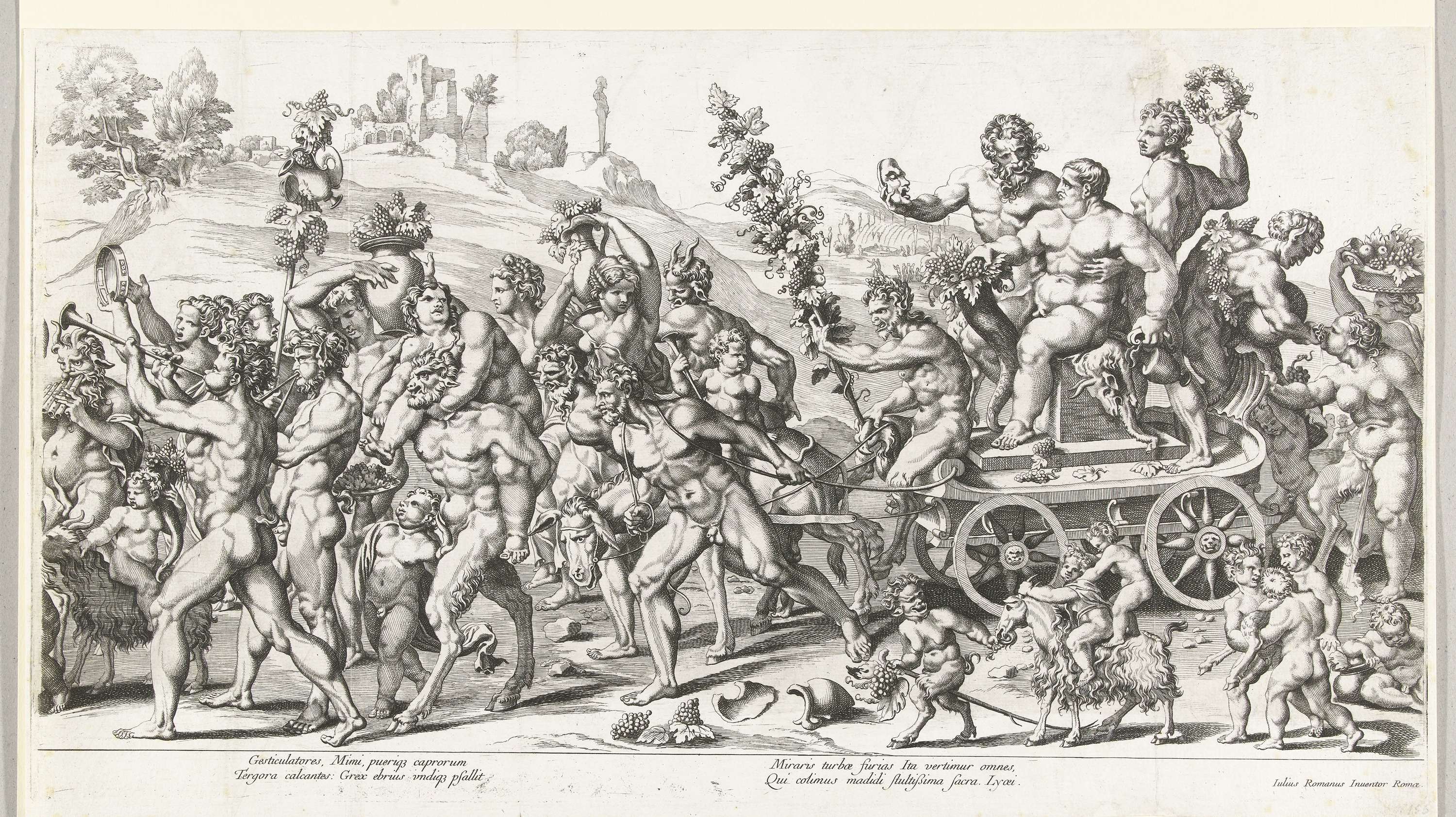 Triumph of Bacchus, right half, François Chauv | CanvasPrints.com