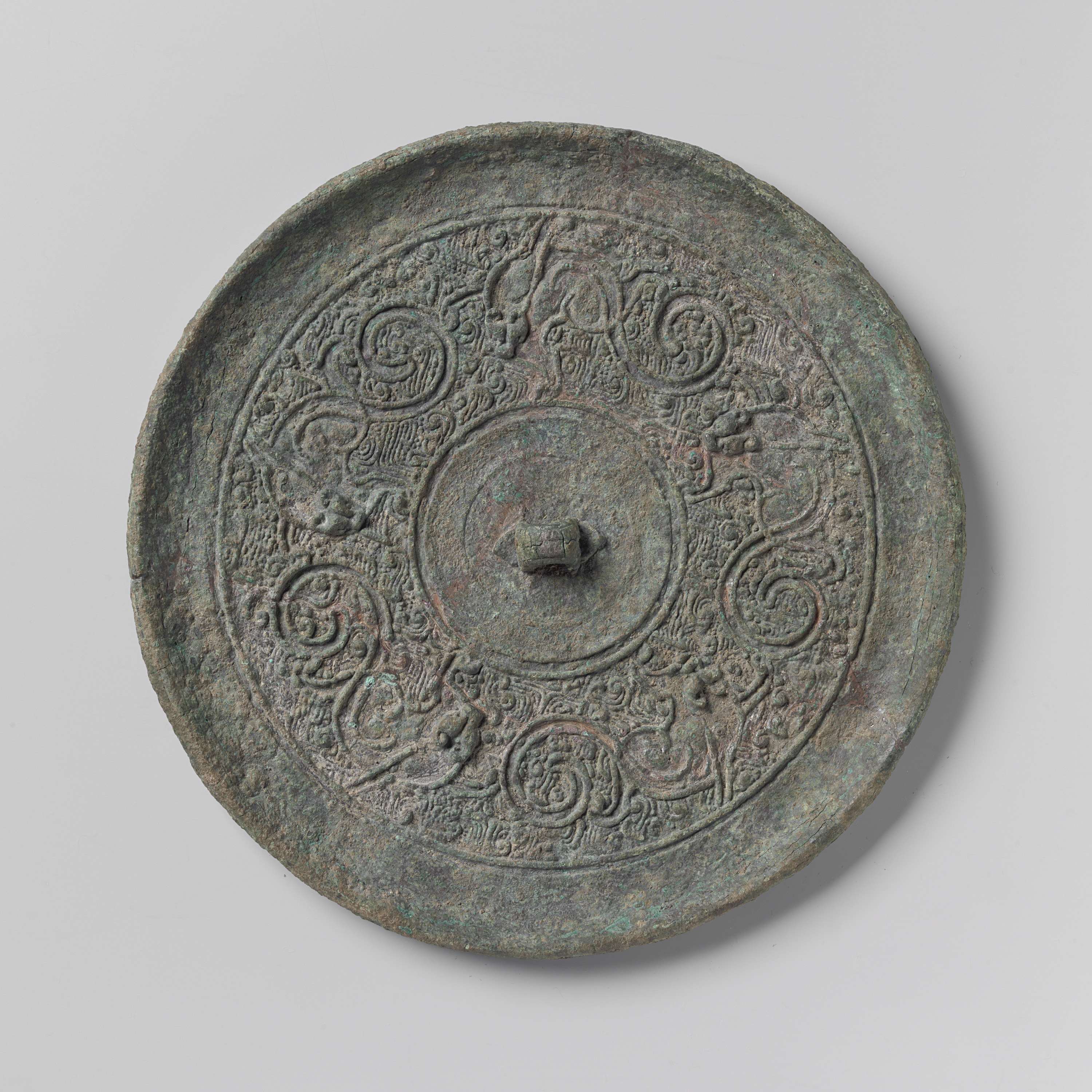 Mirror with monkeys, anonymous, -500 - -200 | CanvasPrints.com