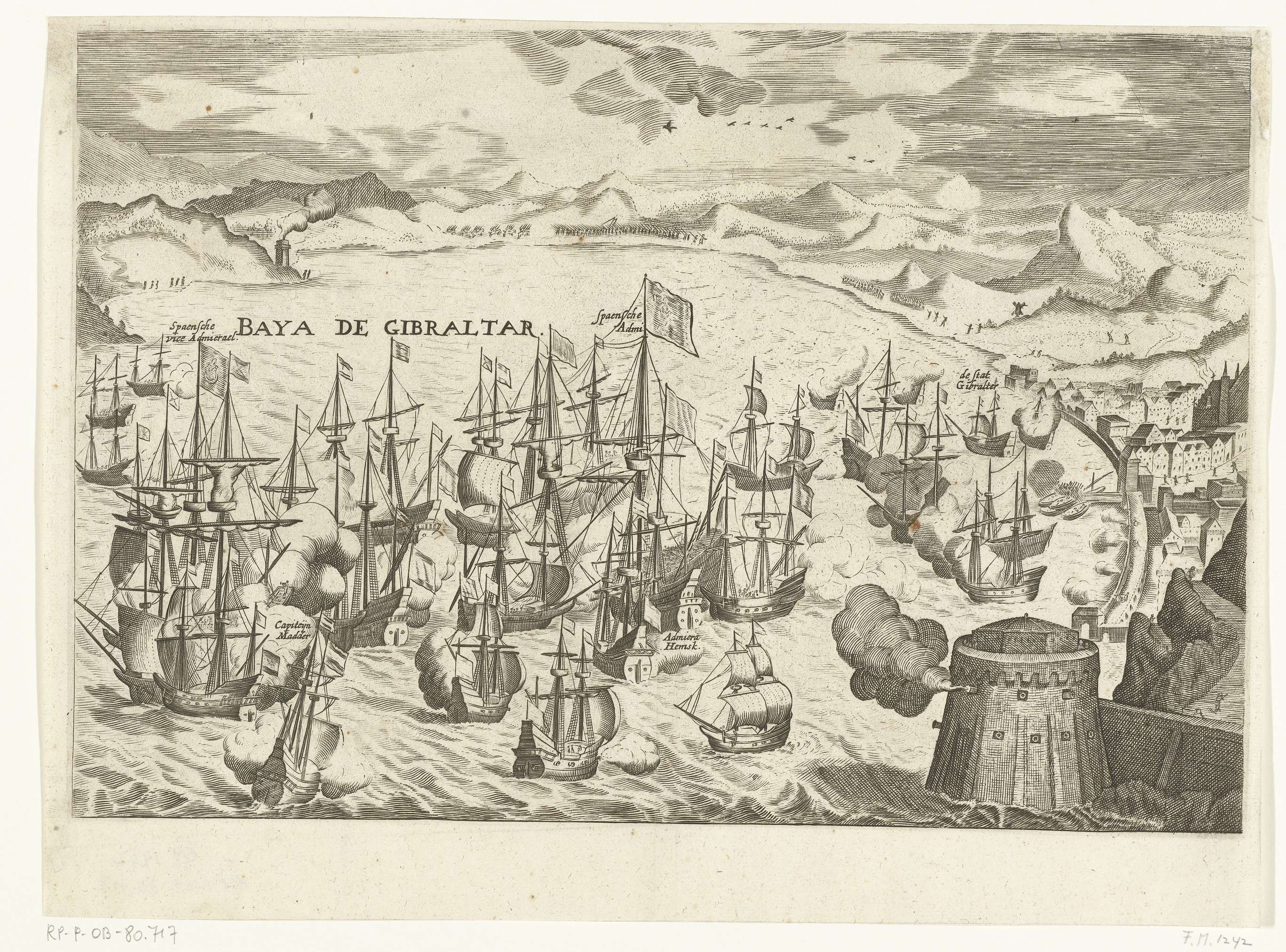 Naval Battle of Gibraltar, 1607, Bartholomeus | CanvasPrints.com