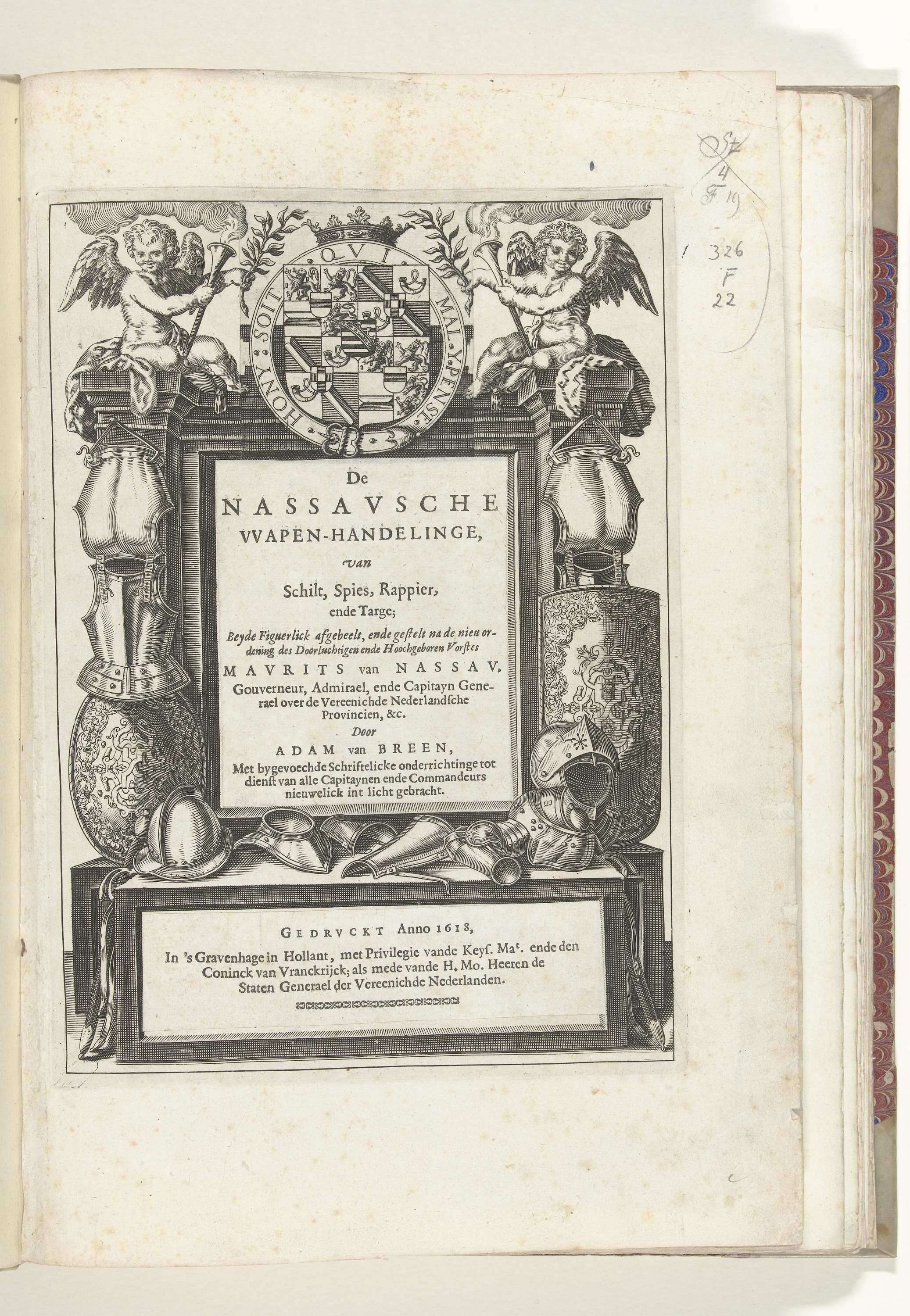 Title page of Adam van Breens De Nassausche Wa | CanvasPrints.com