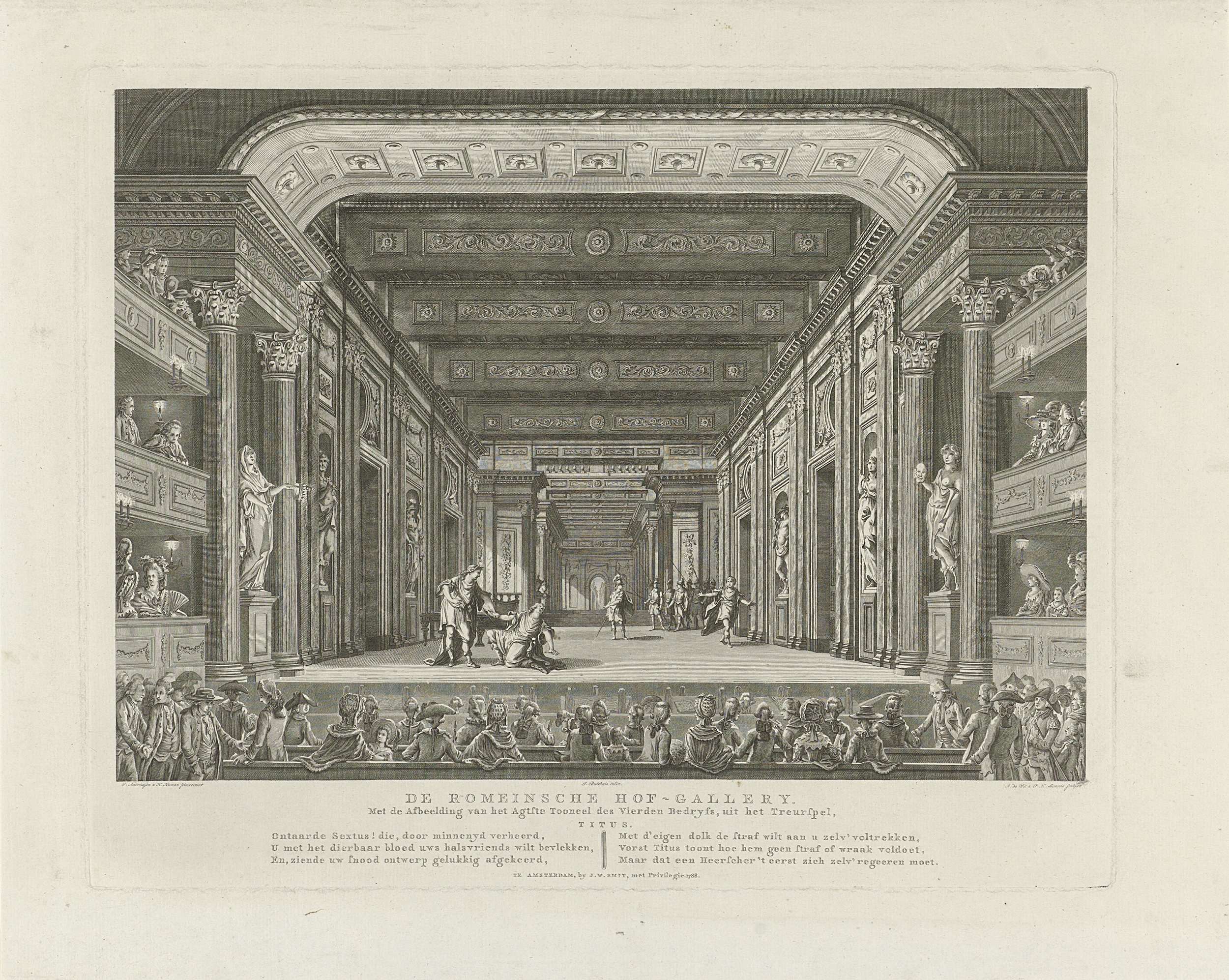 Theatre with stage décor: The Roman Court-Gall | CanvasPrints.com