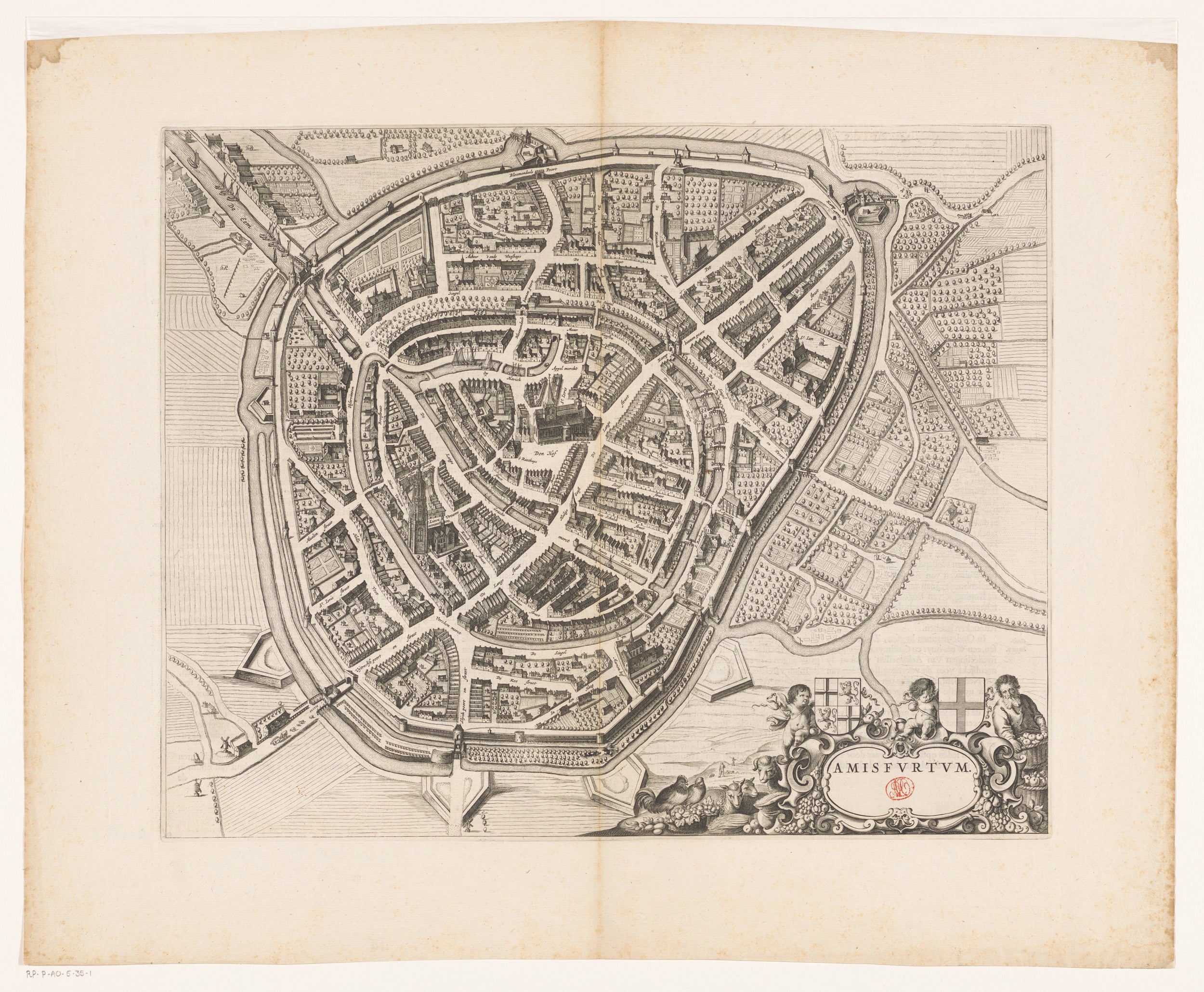 Map of Amersfoort, anonymous, 1652 | CanvasPrints.com