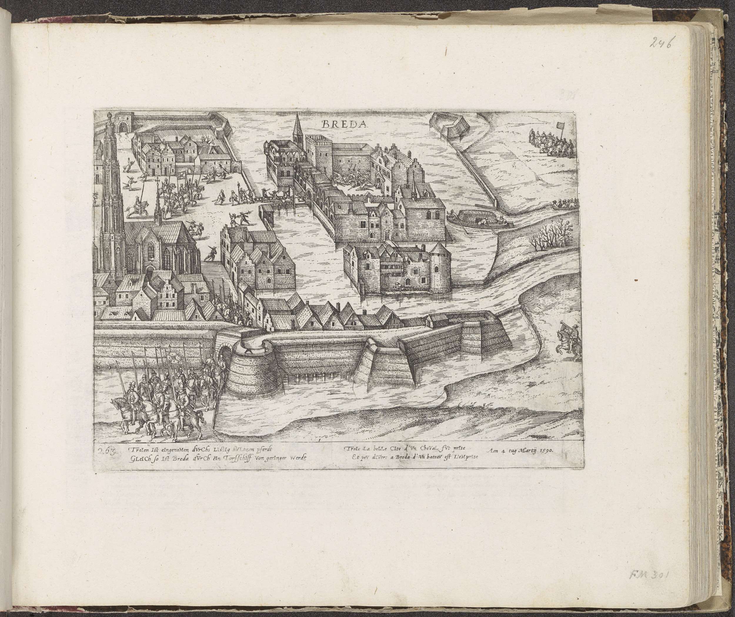Turfschip van Breda, 1590, Frans Hogenberg (wo | CanvasPrints.com