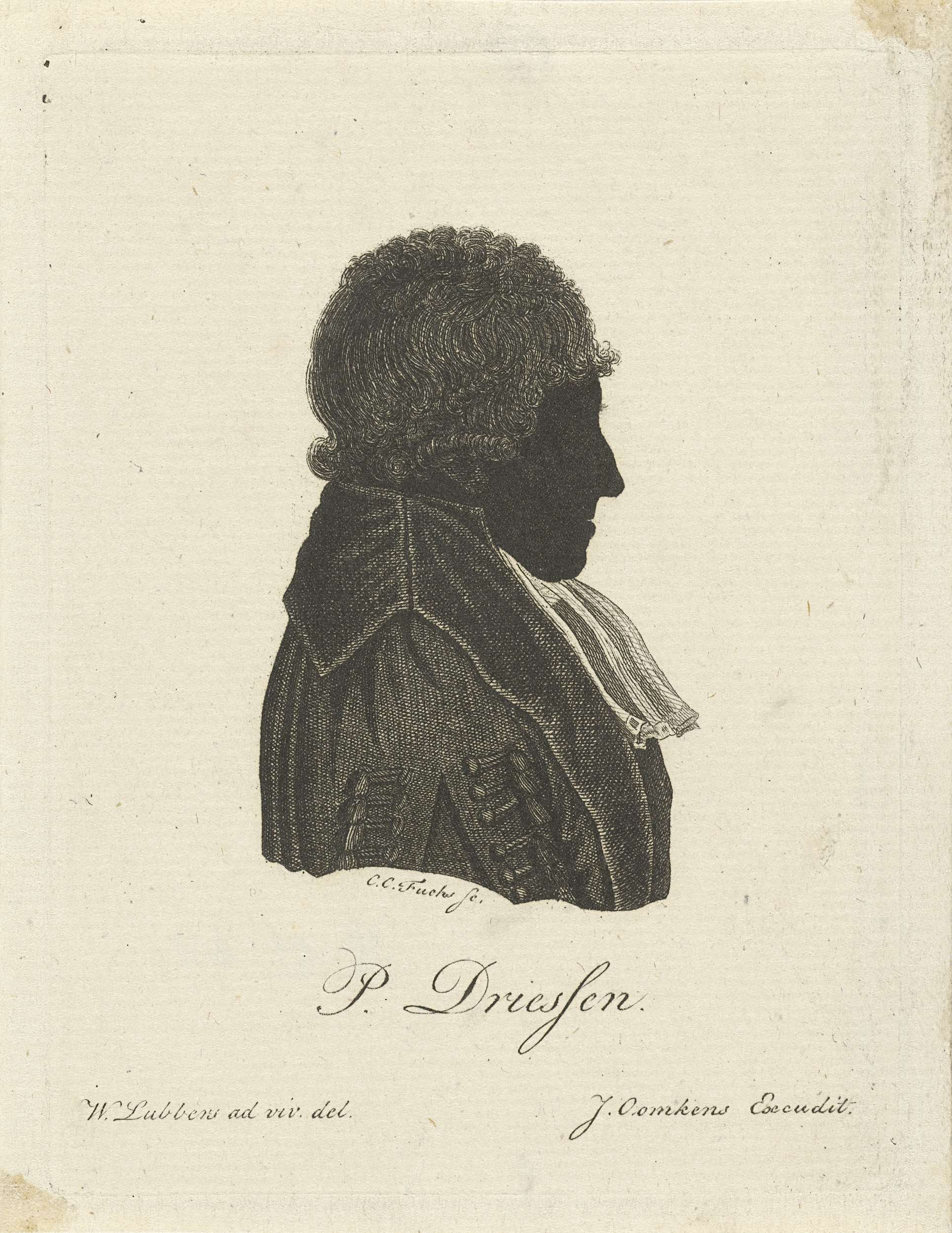 Silhouette portrait of Petrus Driessen, Carl C | CanvasPrints.com