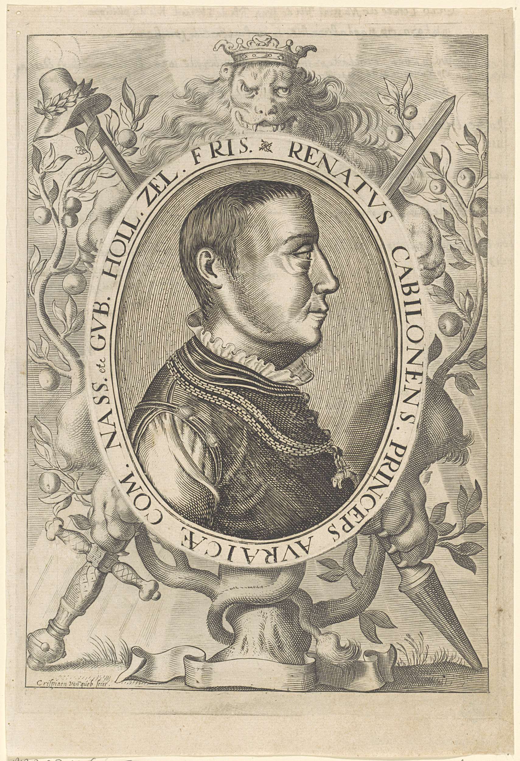 Portrait of René van Châlon, Prince of Orange, | CanvasPrints.com