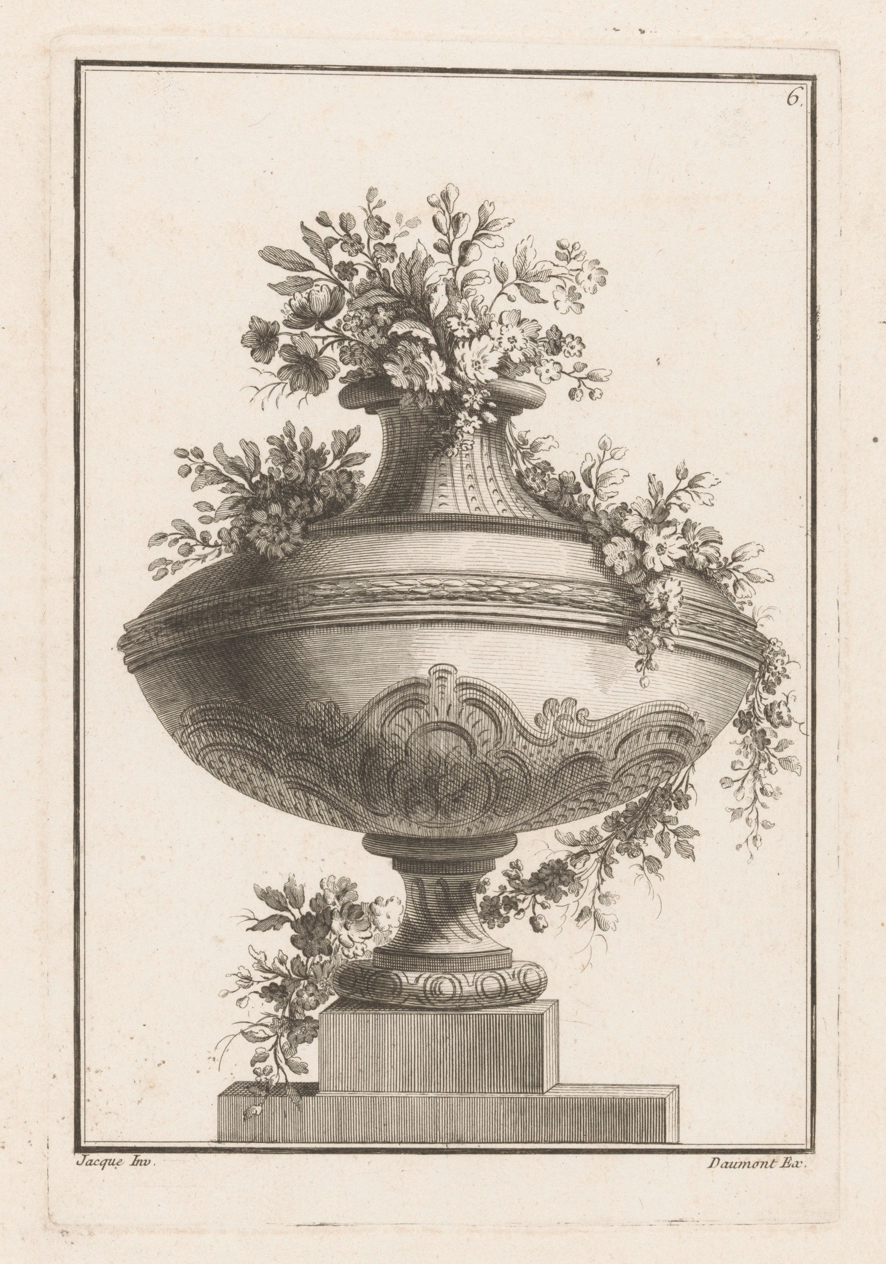 Vaas met bloemen, Marie-Anne Rousselet, 1745 - | CanvasPrints.com