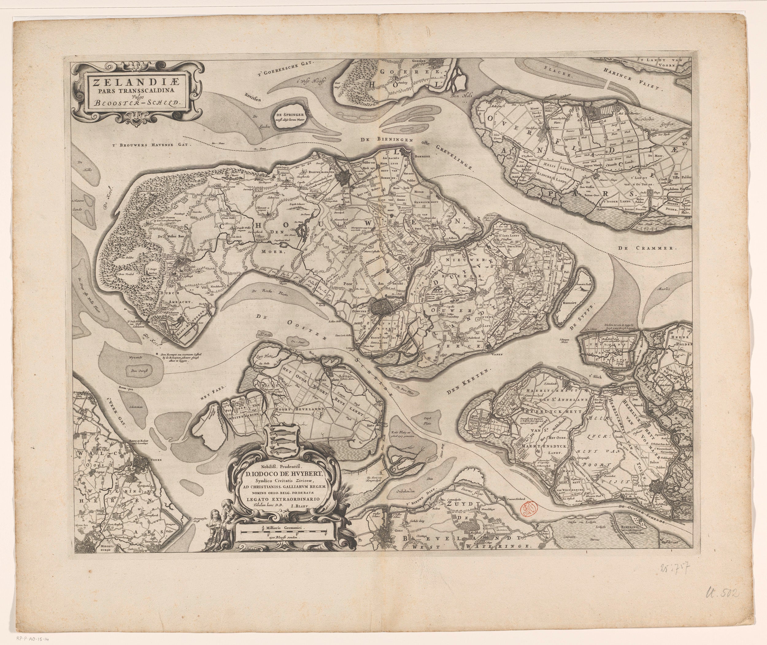 Map of Schouwen-Duiveland and Tholen, anonymou | CanvasPrints.com