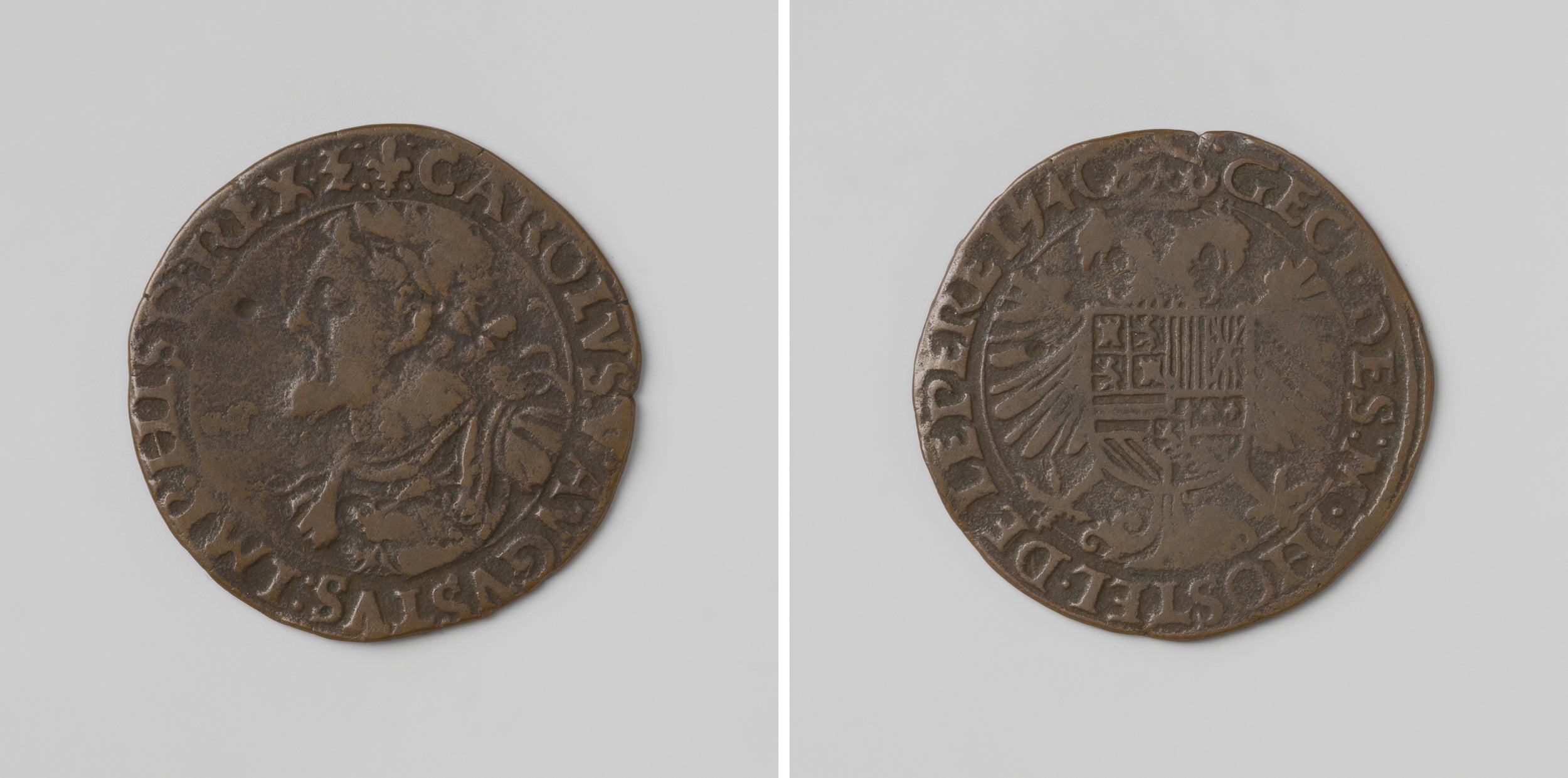 Charles V, German emperor, calculation medal o | CanvasPrints.com