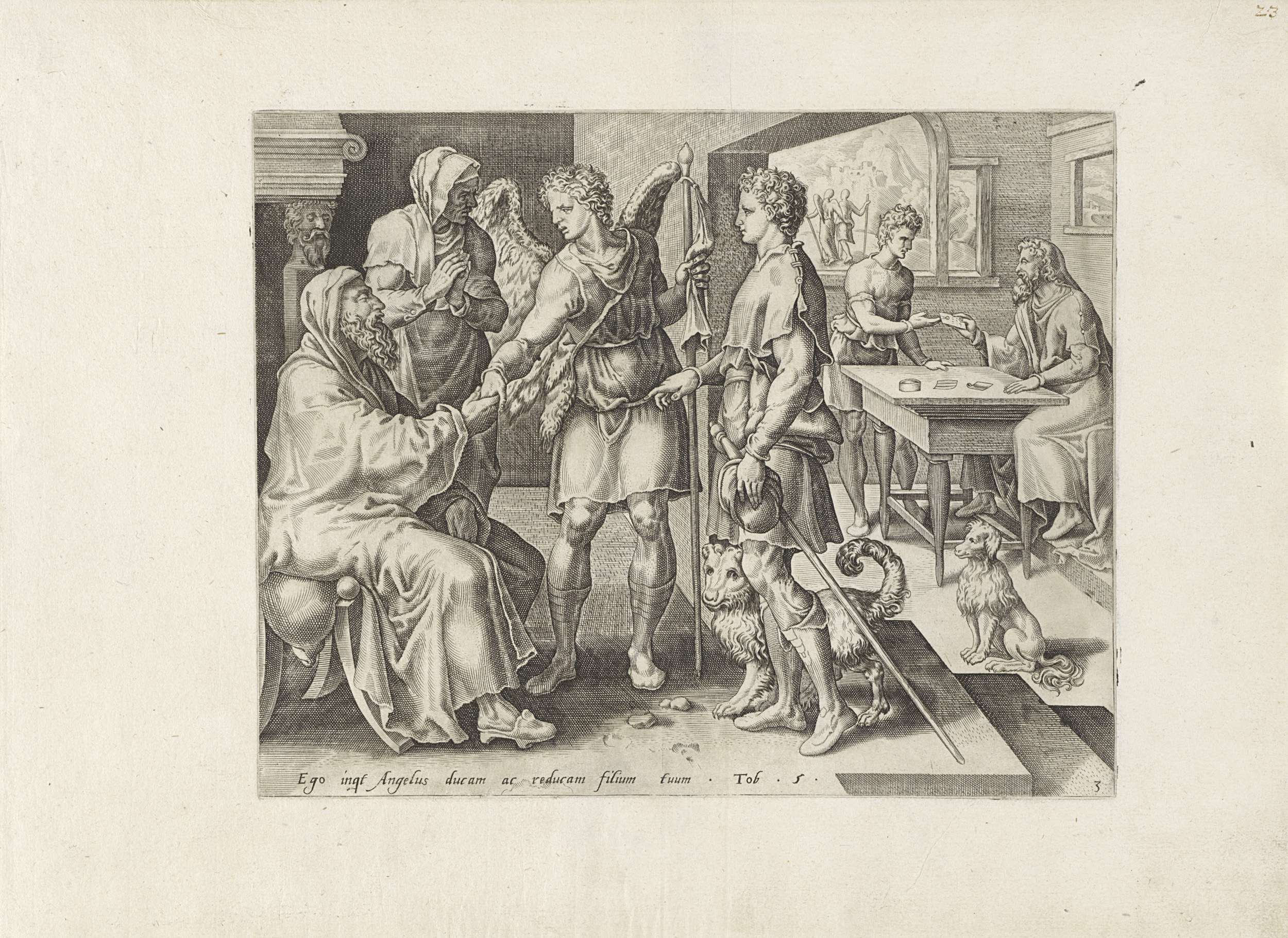 Farewell to Tobit and Anna, anonymous, 1556 | CanvasPrints.com