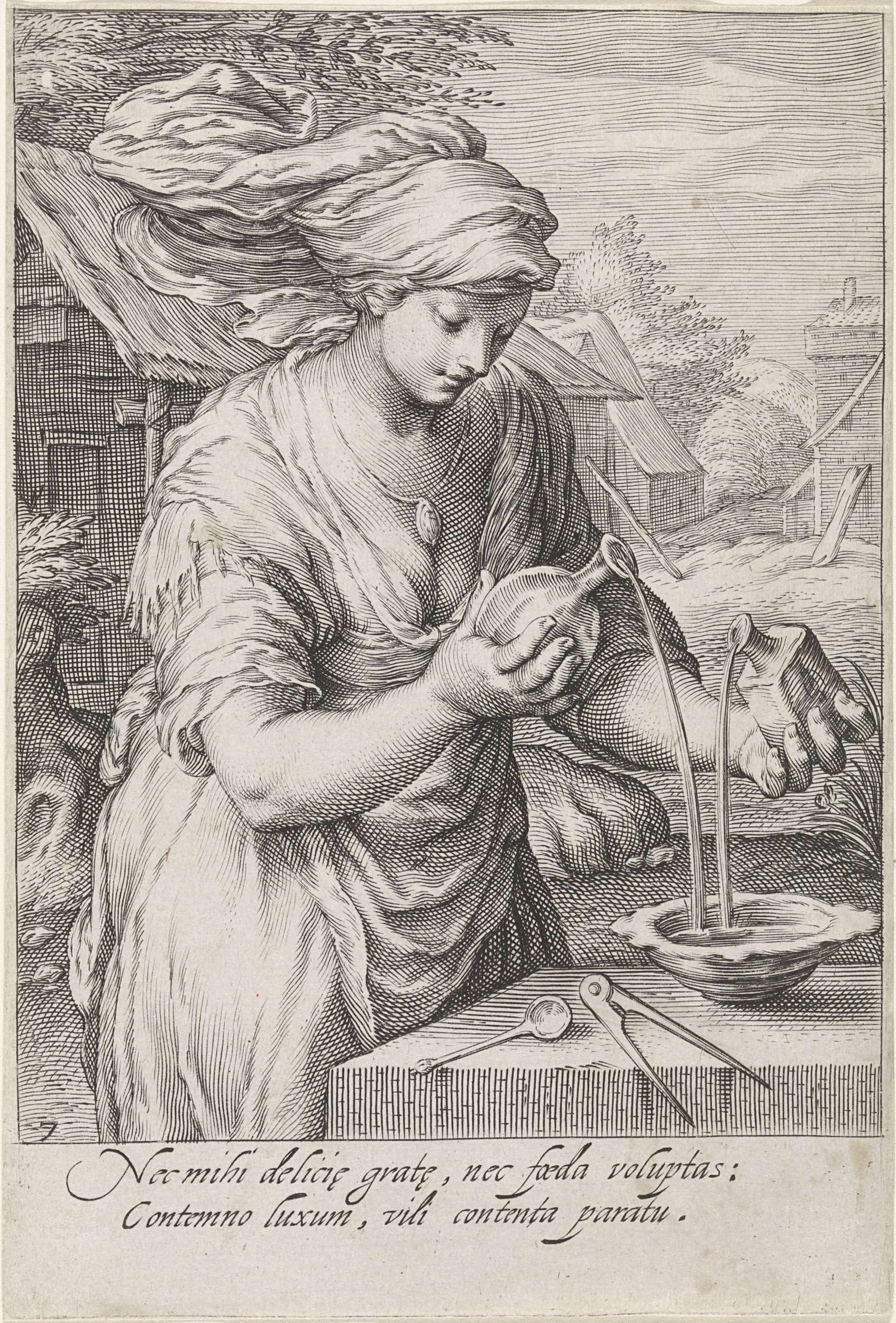 Temperance (Temperantia), Jacob Matham, 1597 | CanvasPrints.com