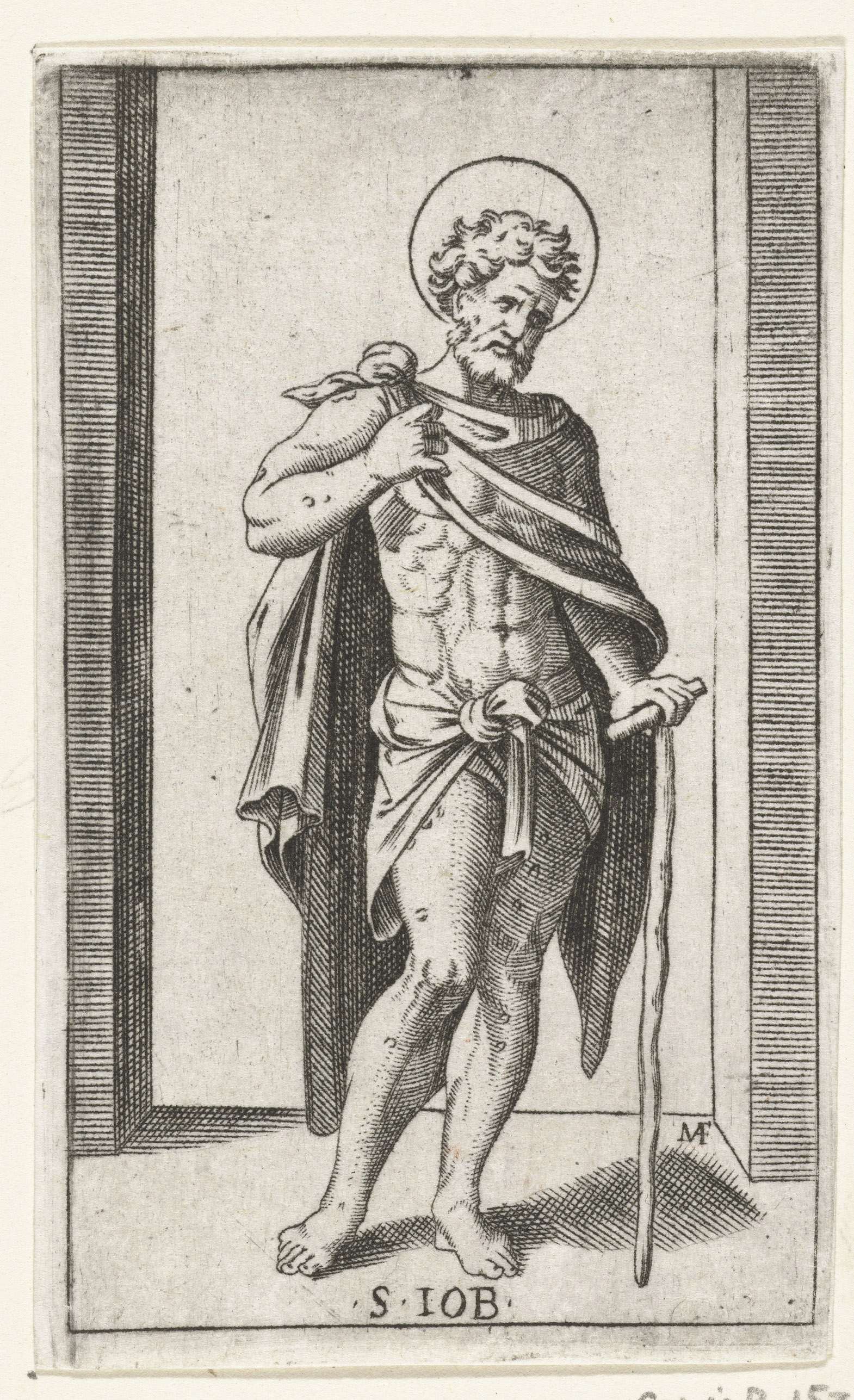 Holy Job with sores on his body, Marcantonio R | CanvasPrints.com