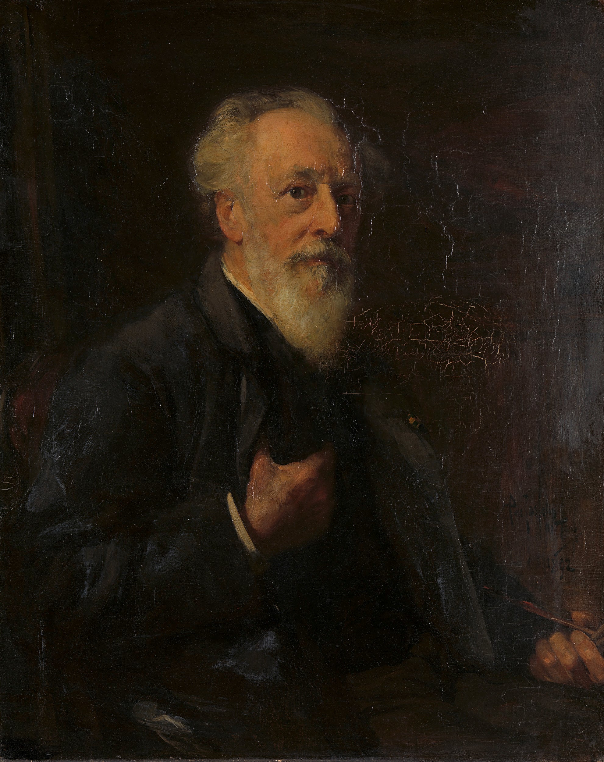 Portrait of J.A.B. Stroebel (1821-1905), paint | CanvasPrints.com