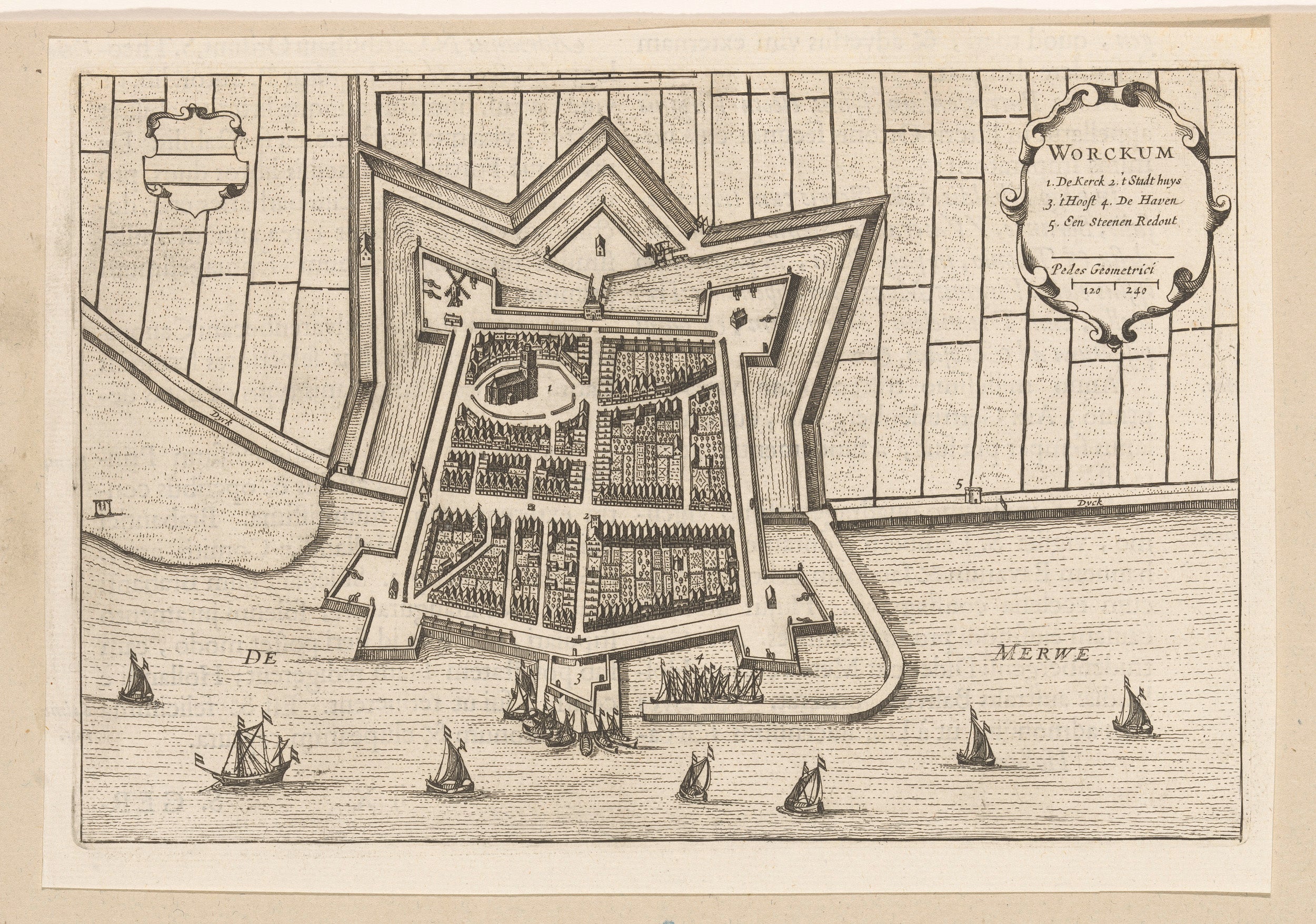 Map of Woudrichem, anonymous, 1652 | CanvasPrints.com