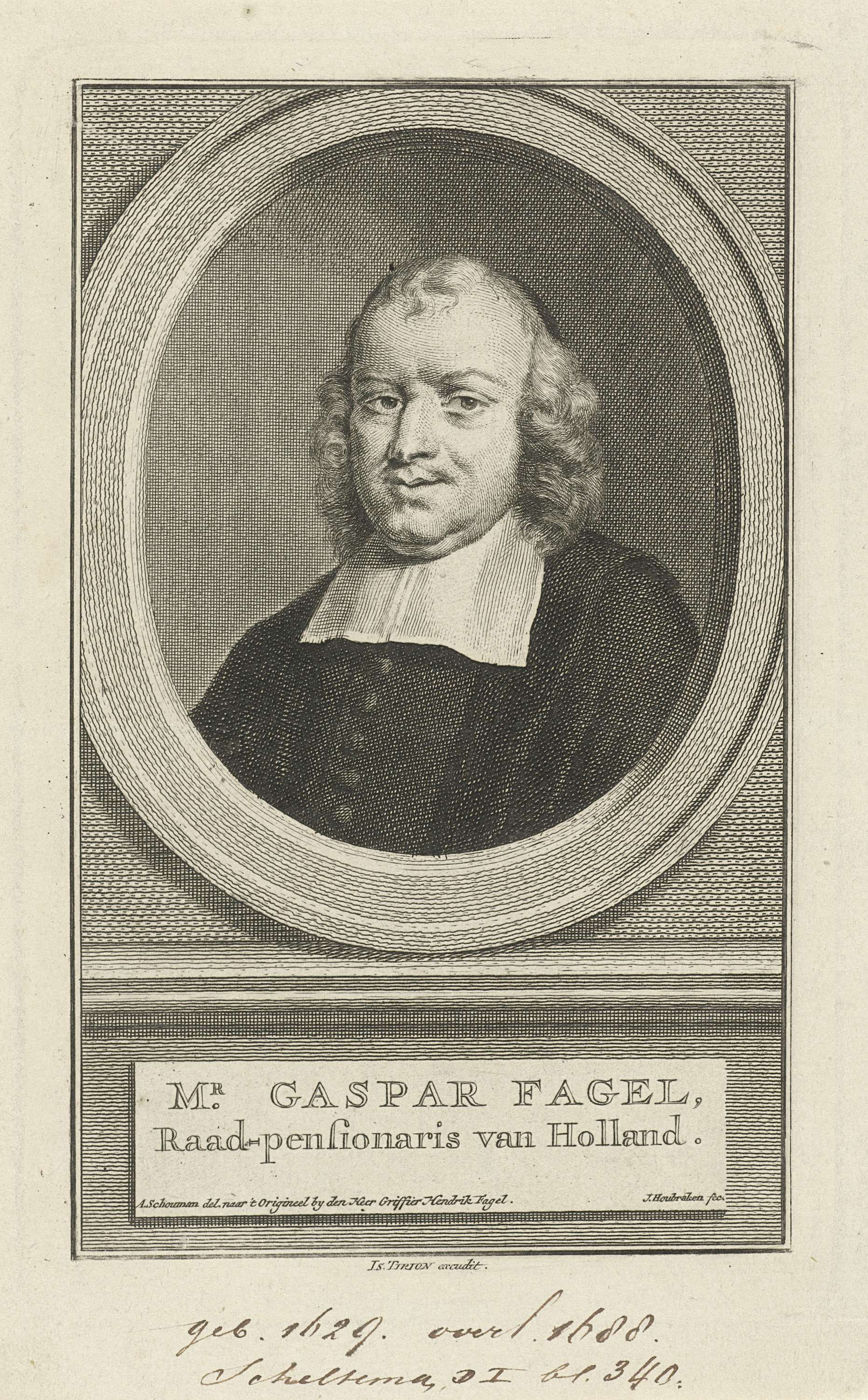Portrait of Gaspar Fagel, Jacob Houbraken, 174 | CanvasPrints.com