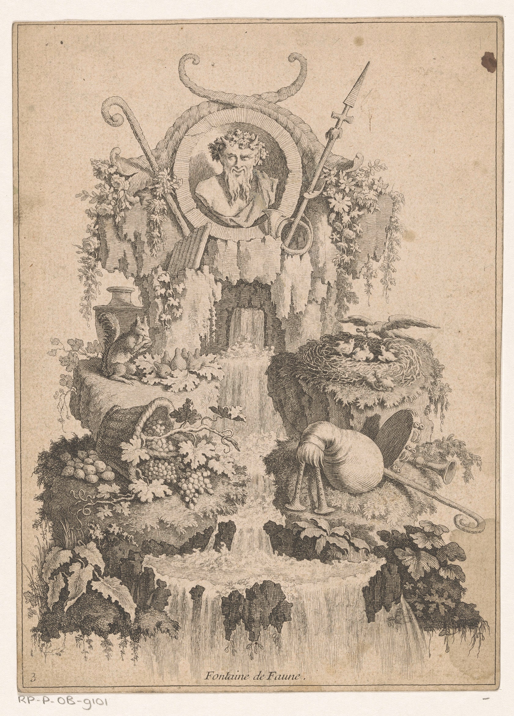 Fountain with faun, Pierre Quentin Chedel, 173 | CanvasPrints.com