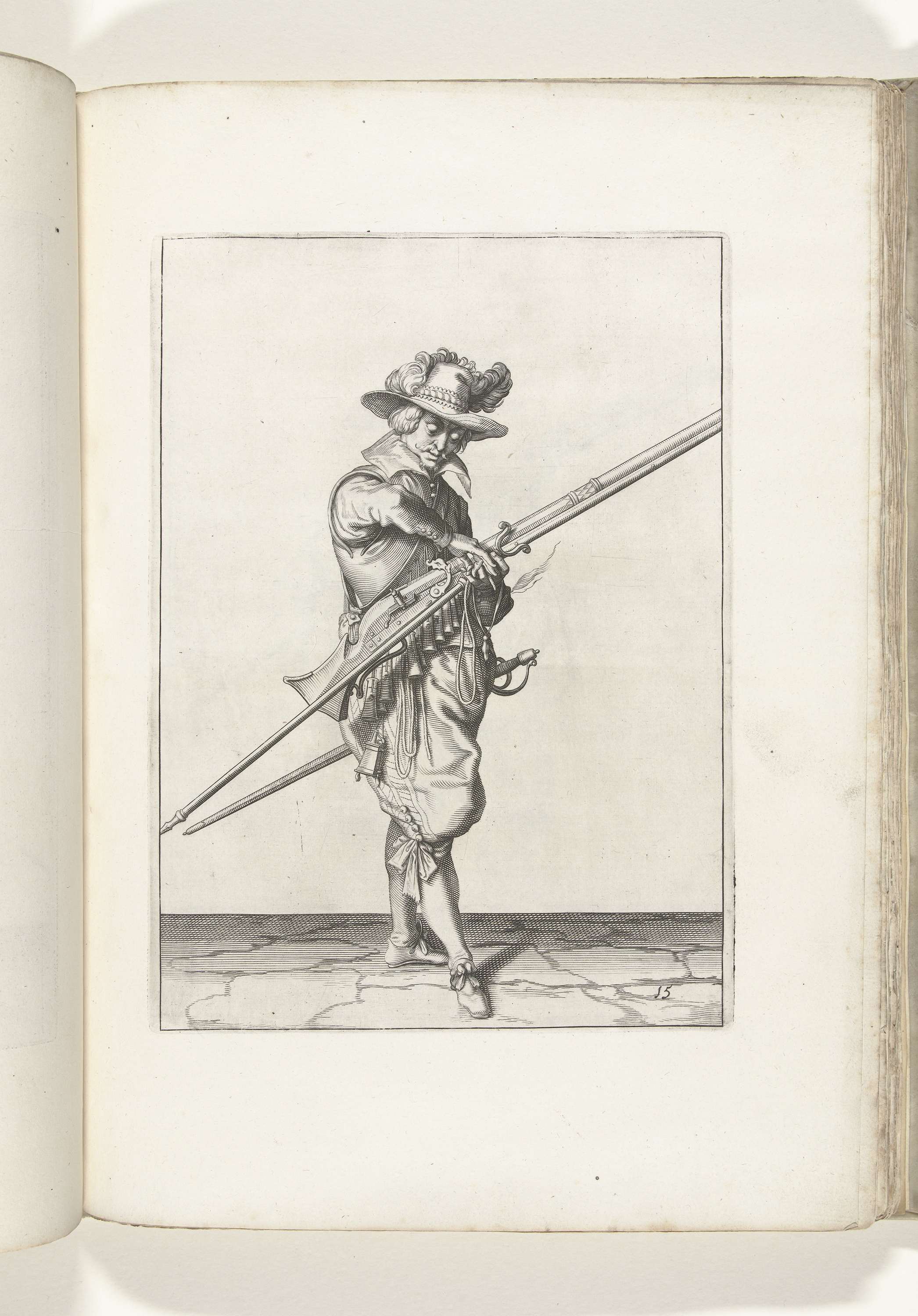 Soldier with a musket transferring his fuse fr | CanvasPrints.com