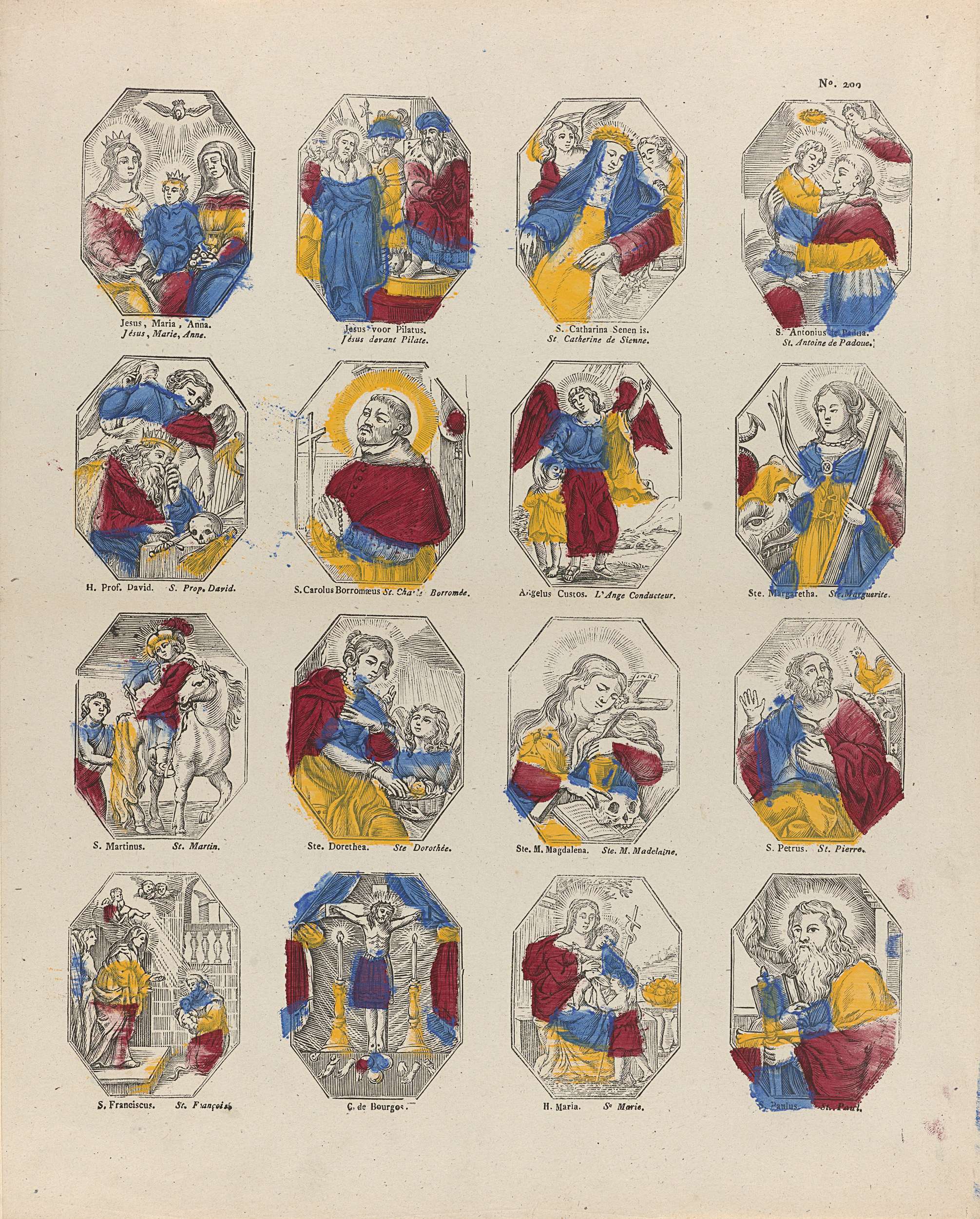 Prayer cards, Philippus Jacobus Brepols, 1800 | CanvasPrints.com