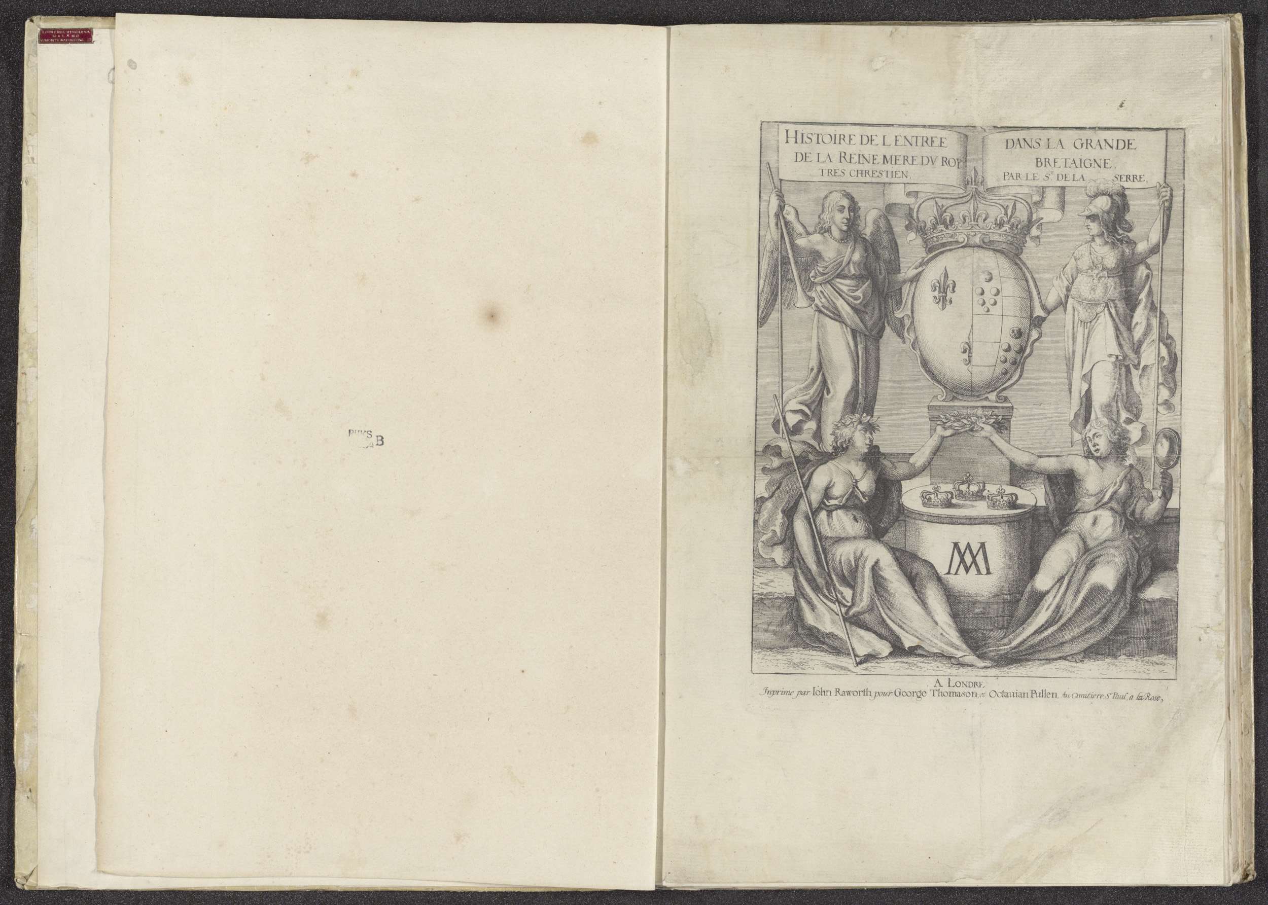 Fame and Minerva with the coat of arms of Mari | CanvasPrints.com